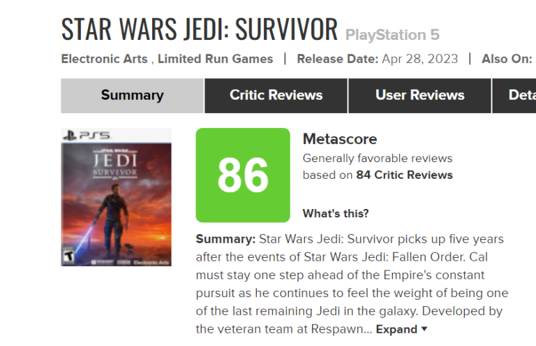 Star Wars Jedi Survivor é bem recebido; veja o Metacritic