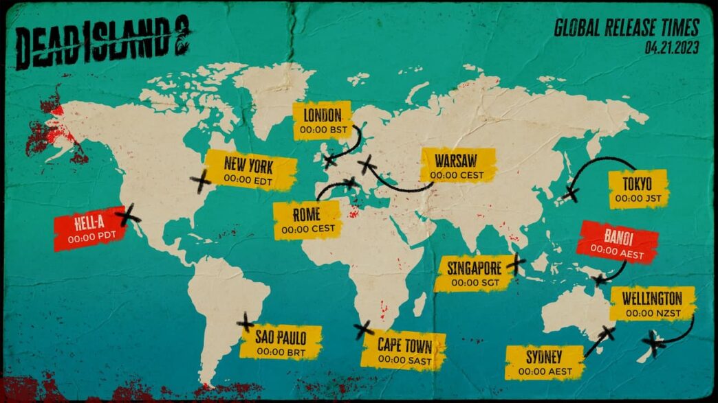 Que dias e horas Dead Island 2 fica disponível no Brasil?