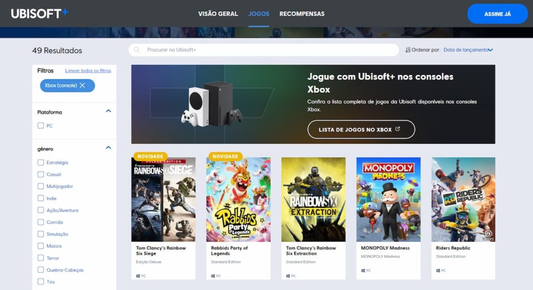 Agora é certo! Ubisoft+ chega ao Xbox a qualquer momento