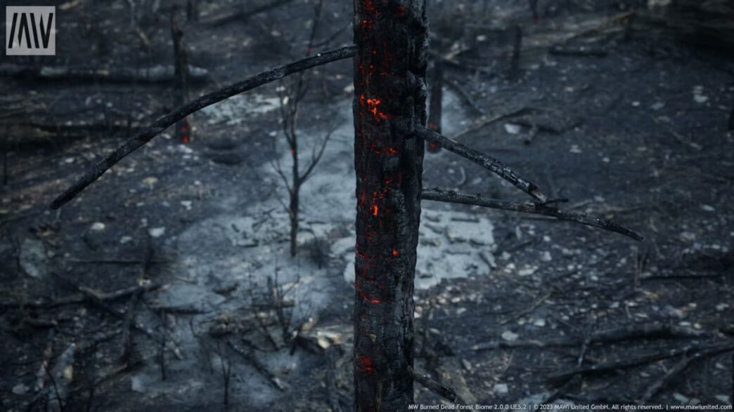 Demo da Unreal Engine 5.2 traz floresta incendiada de 2 km²