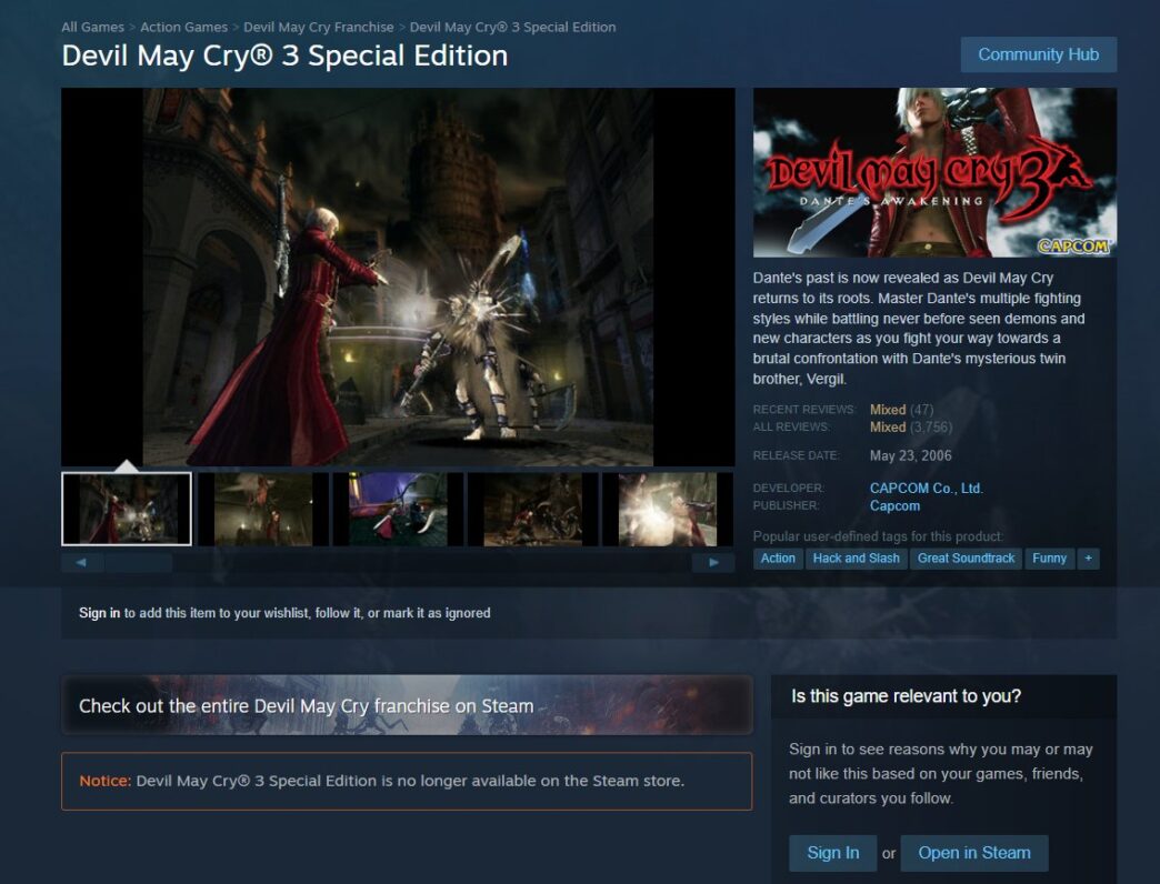 Devil May Cry 4 e DMC 3 Special Edition saem da Steam
