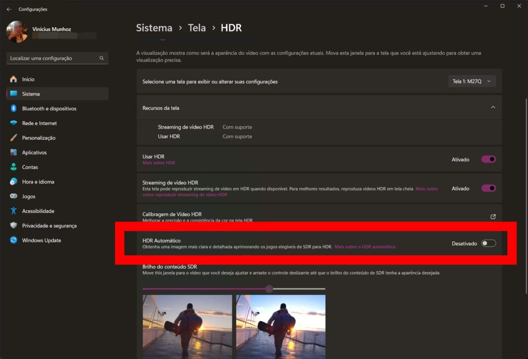 Como habilitar o RTX HDR automático com o NVIDIA App no PC?