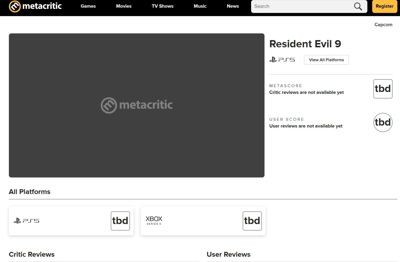 Eita! Resident Evil 9 ganha página no Metacritic