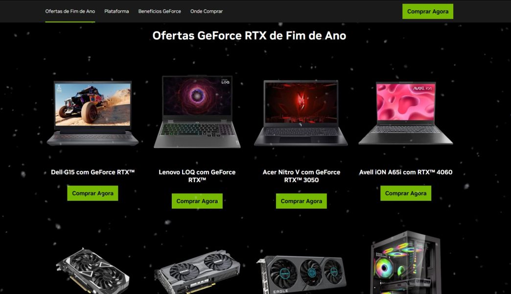 NVIDIA traz ofertas antecipadas de Black Friday e fim de ano
