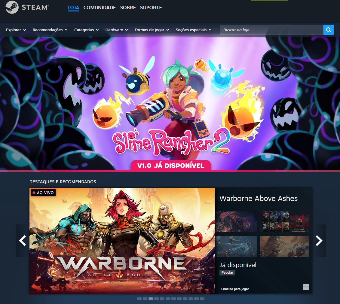 Não foi só aí! Steam passa por atualização na interface